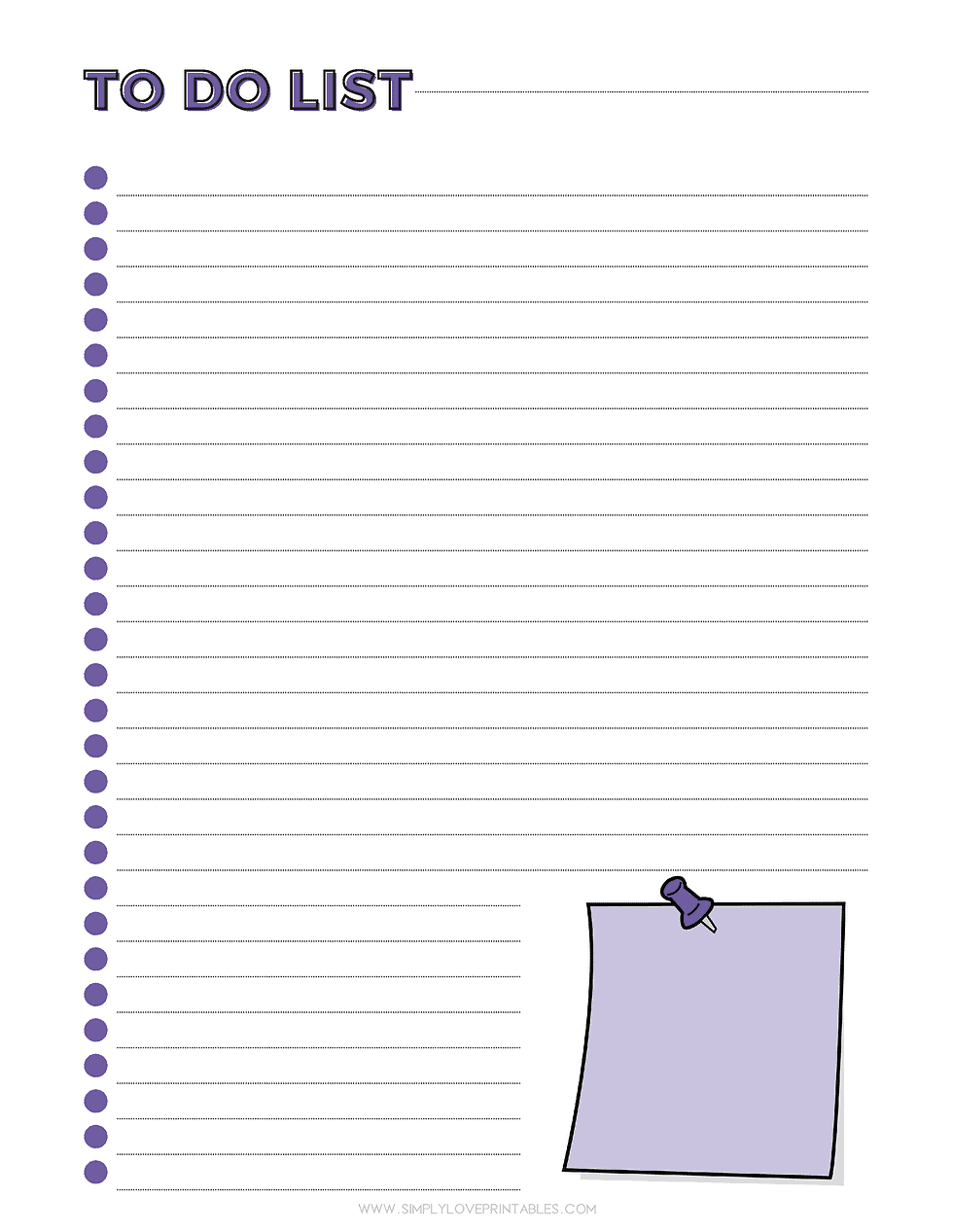 30 Free To Do List Printables | Simply Love Printables