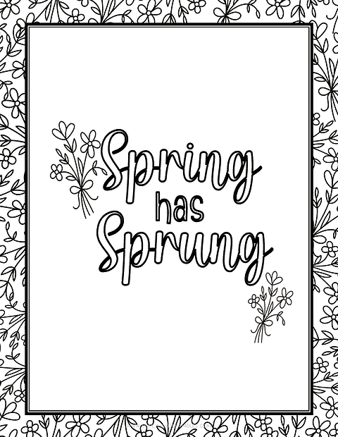 38 Spring Coloring Printable Pages | Simply Love Printables