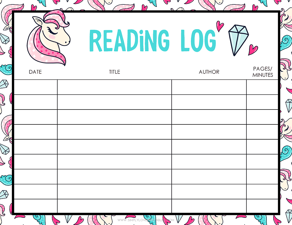 20 Free Printable Reading Logs for Kids | Simply Love Printables