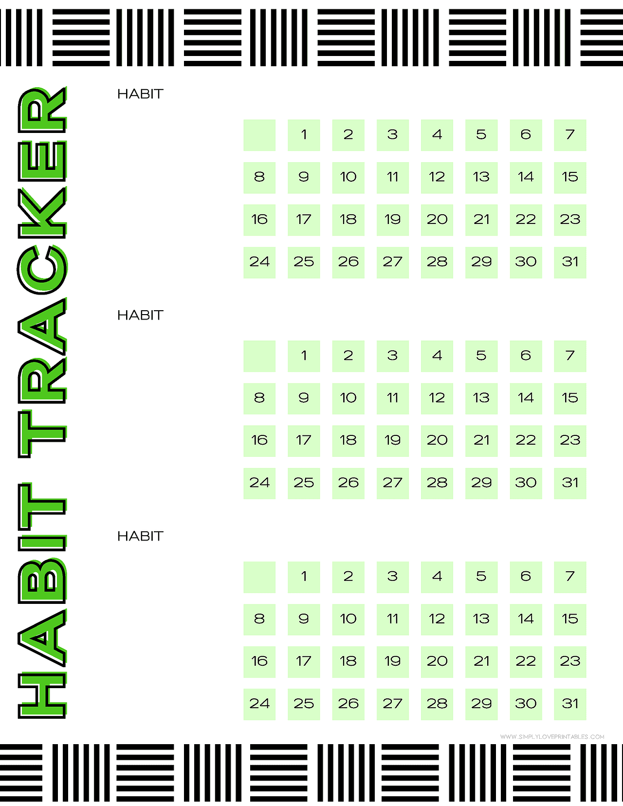 20 Free Printable Habit Trackers | Simply Love Printables