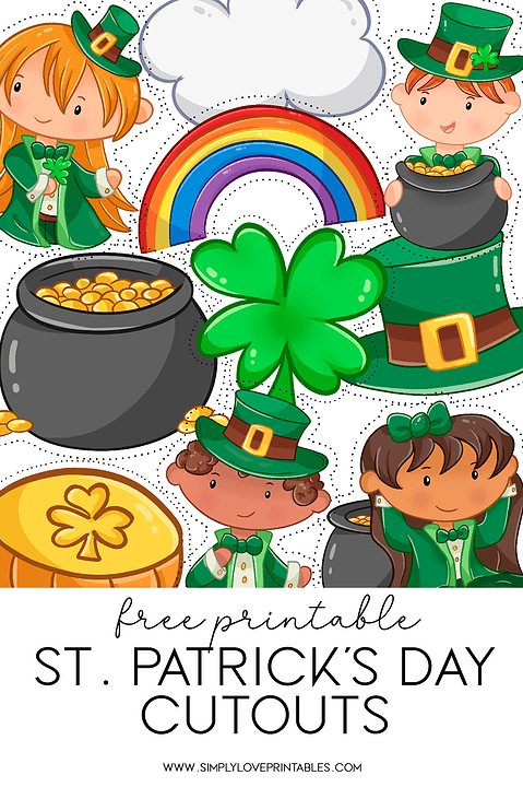 Free St. Patrick's Day Printable Cutouts | Simply Love Printables