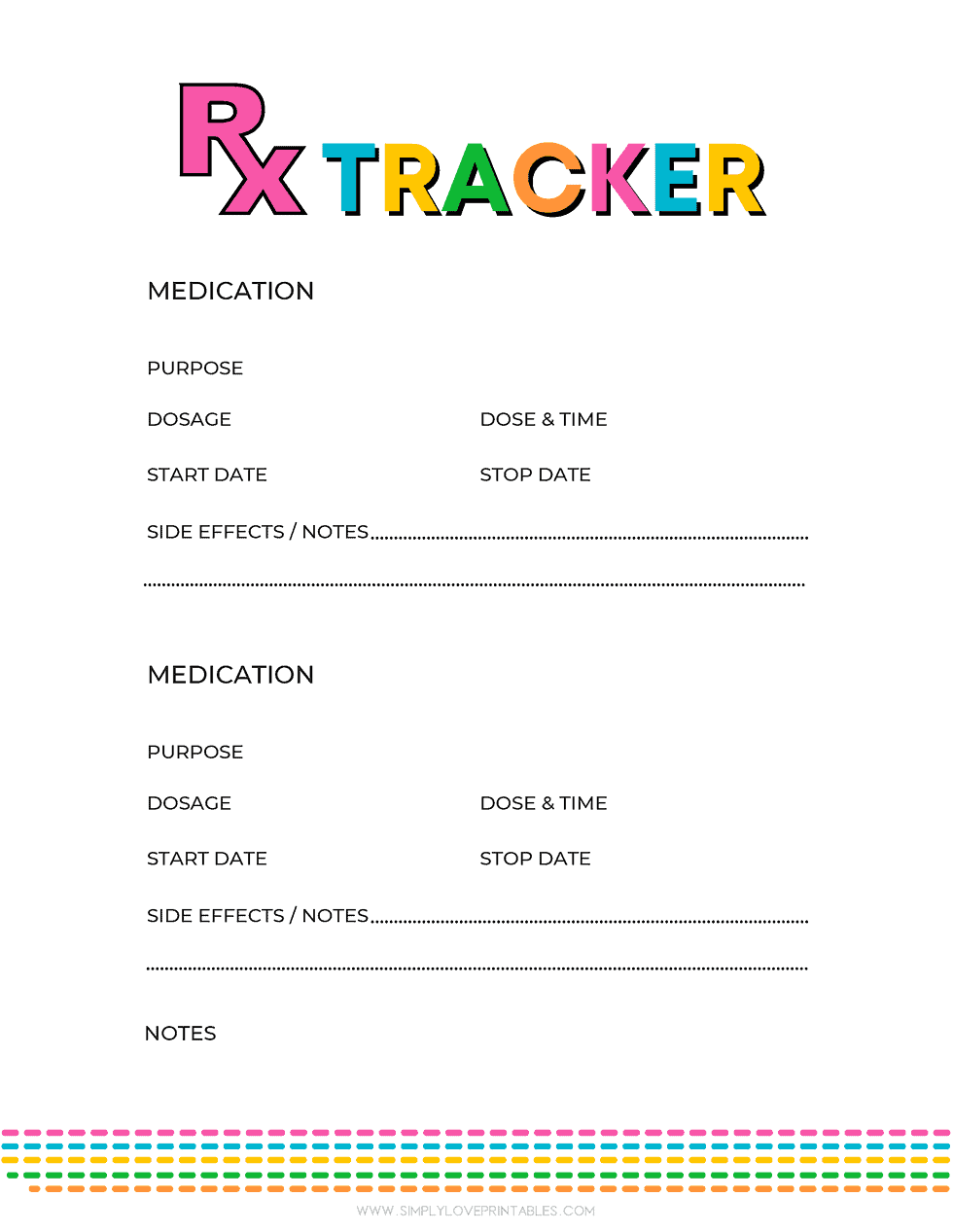 Free Printable Medication Trackers | Simply Love Printables