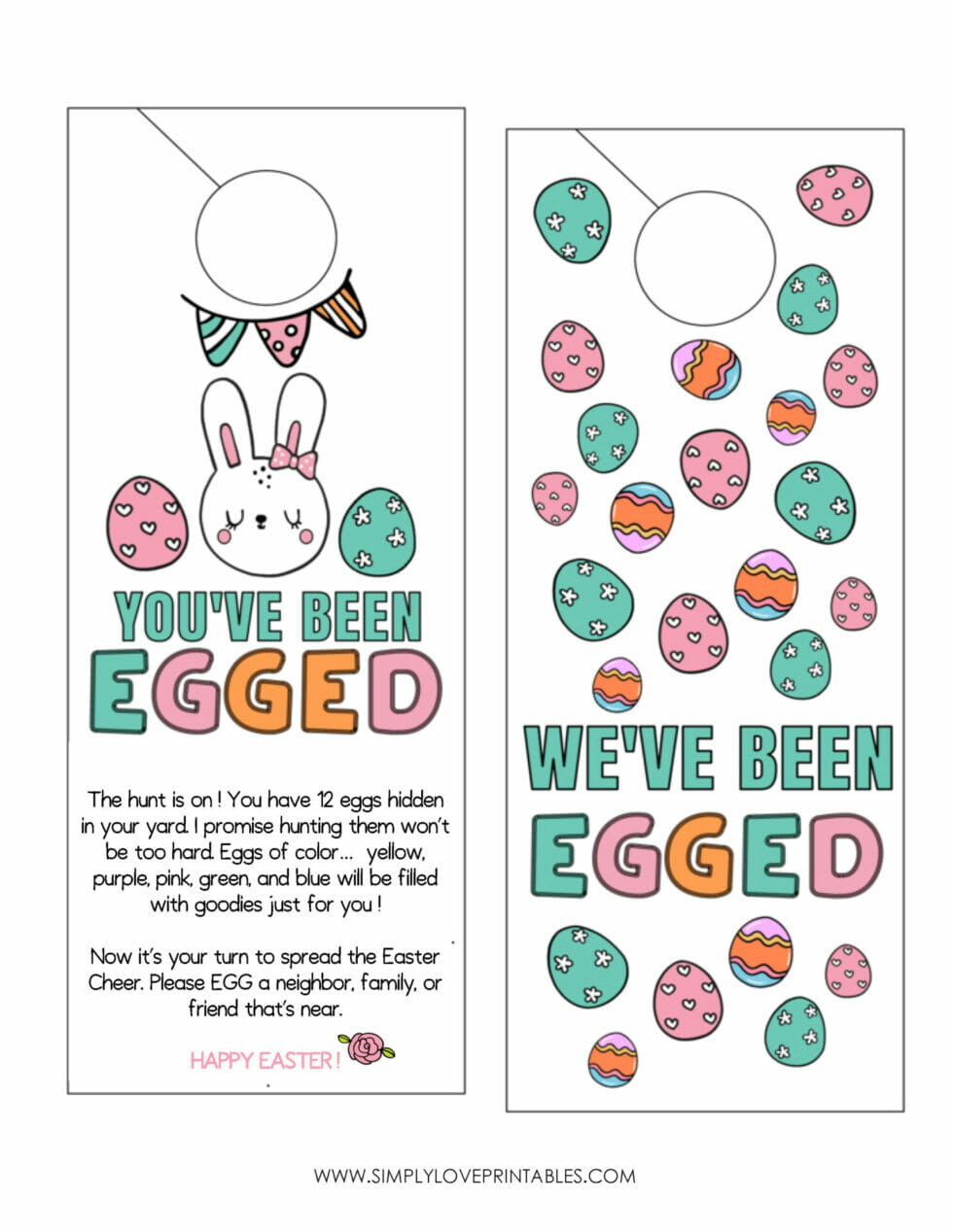 Free Easter You've Been Egged Door Hangers