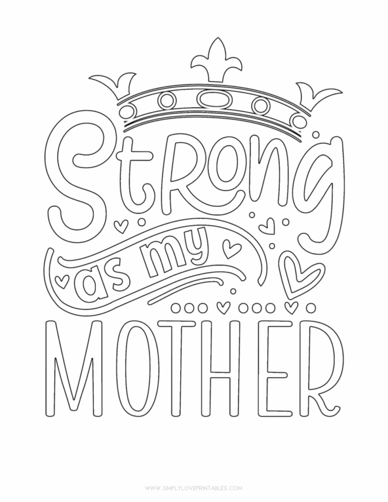 Free Mother's Day Coloring Pages | Simply Love Printables