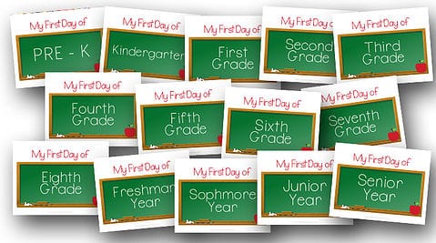 Free Printables First Day of School Signs | Simply Love Printables