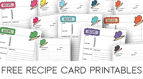 Free Recipe Card Printables - Simply Love Printable