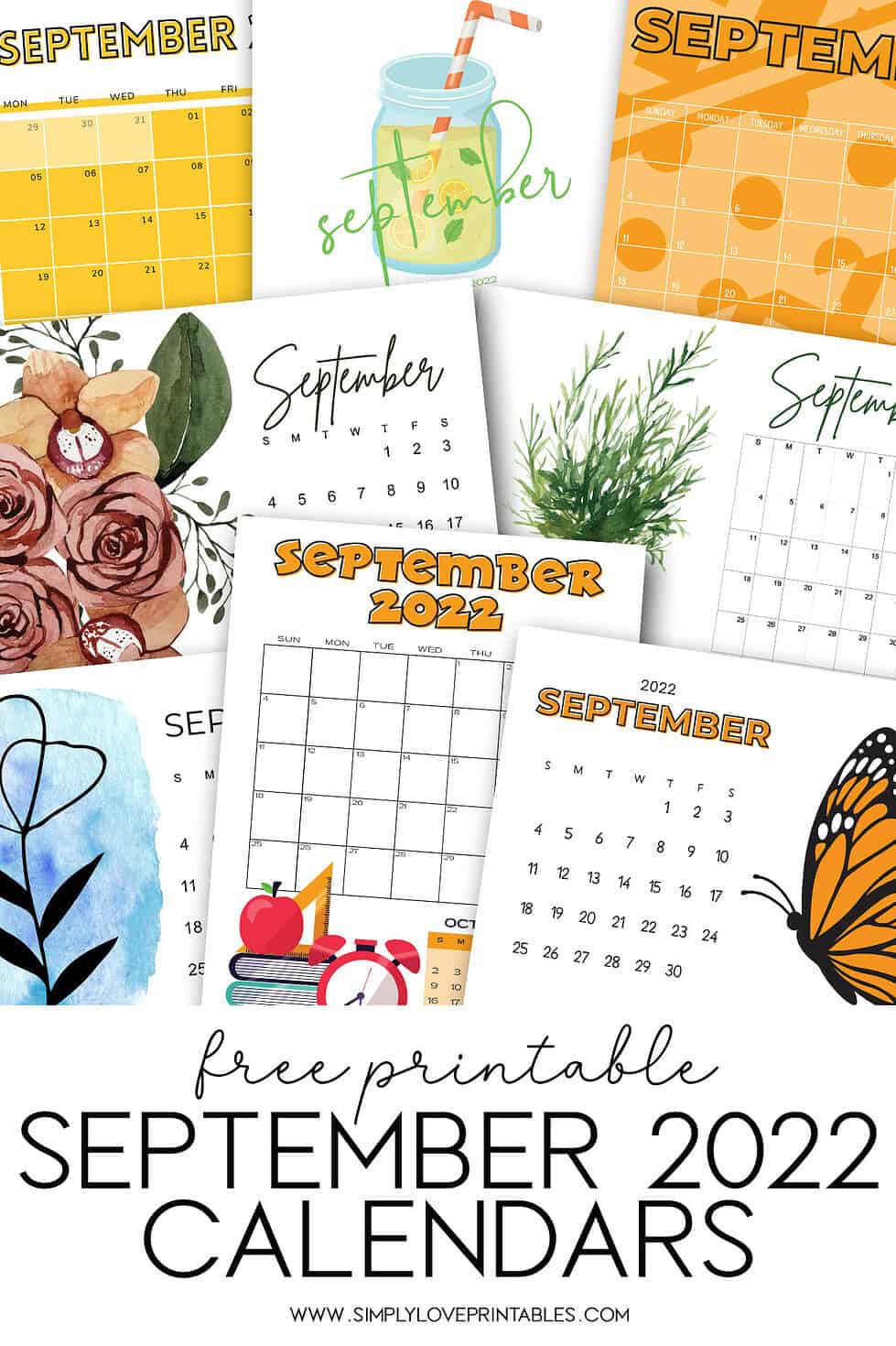 Free September 2022 Calendar Printables | Simply Love Printables