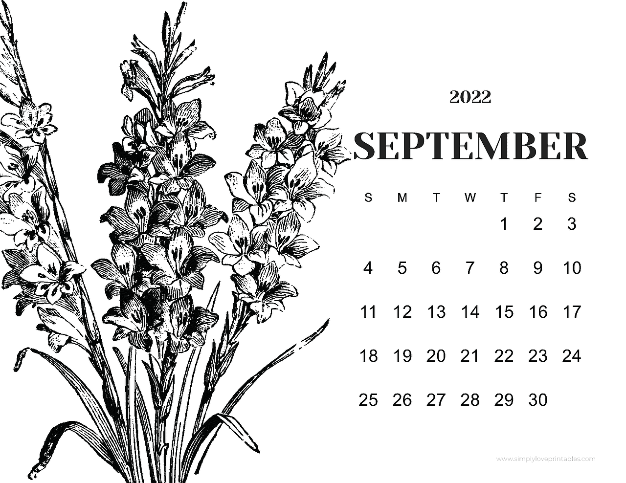 Free September 2022 Calendar Printables | Simply Love Printables