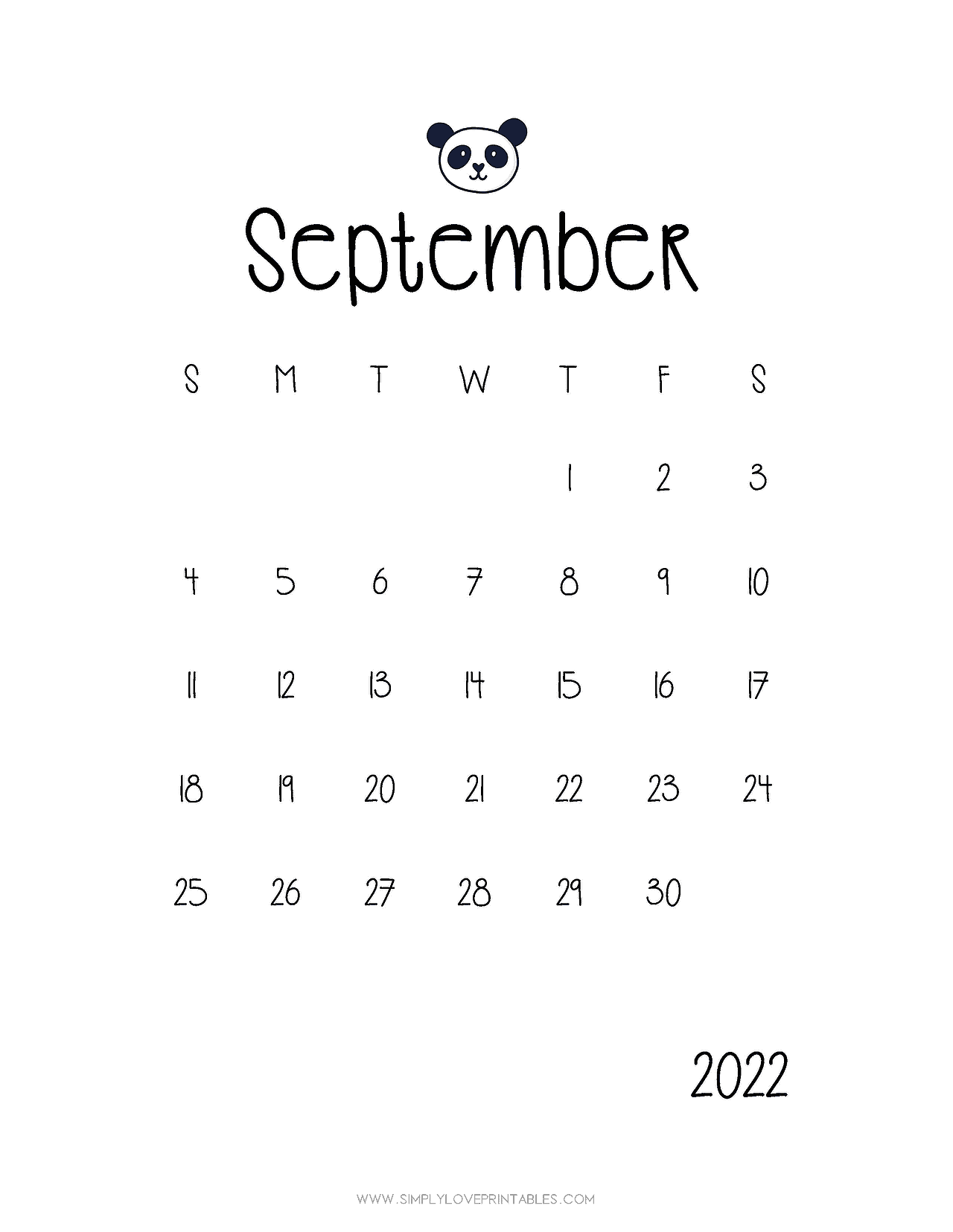 Free September 2022 Calendar Printables | Simply Love Printables