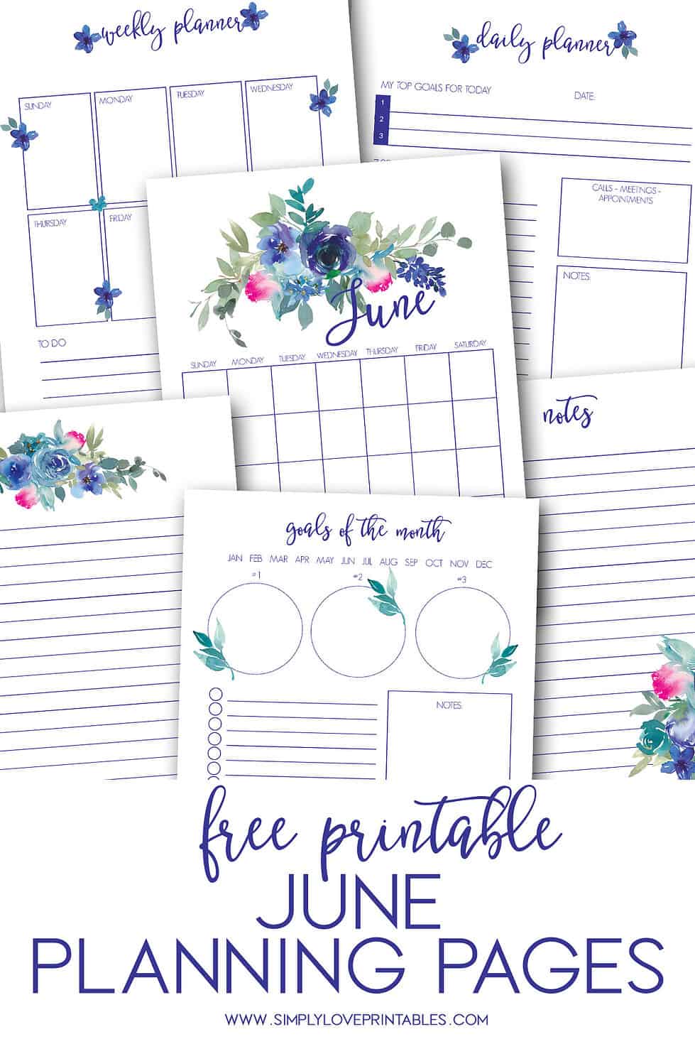 Free Printable June Planning Pages | Simply Love Printables