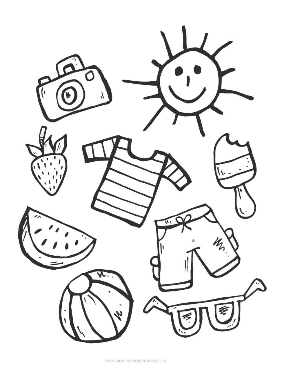 Free Summer Coloring Pages | Simply Love Printables