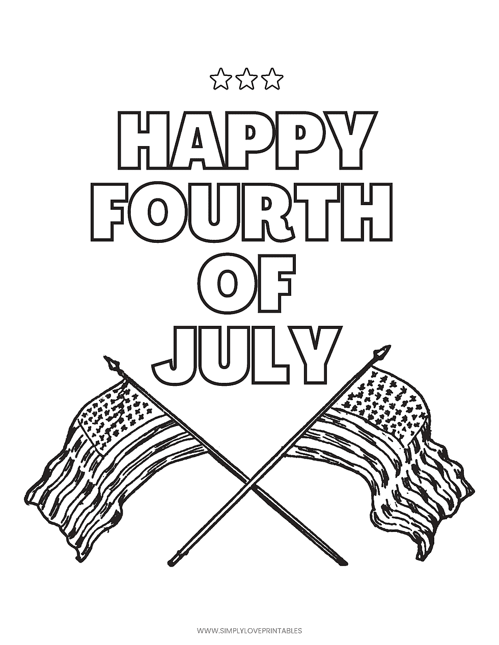 Free Fourth of July Coloring Pages | Simply Love Printables