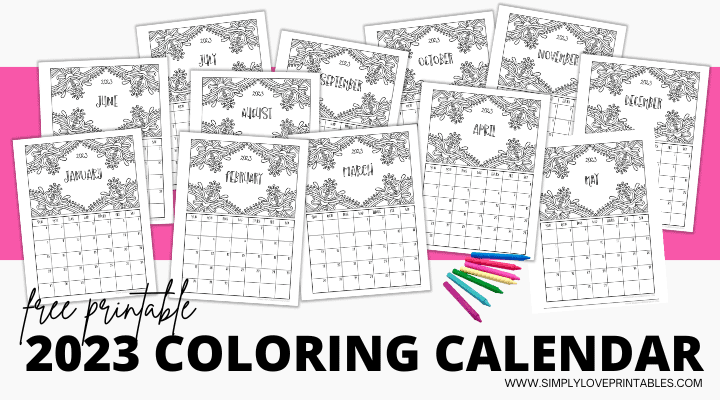Printable Coloring Calendars For 2023 Simply Love Printables