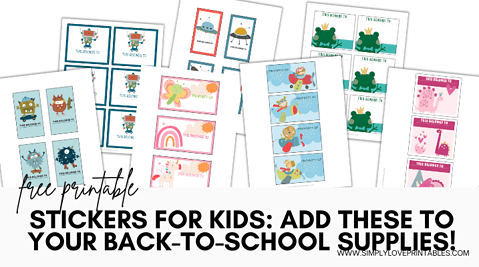 Free Printable Stickers for Kids | Simply Love Printables