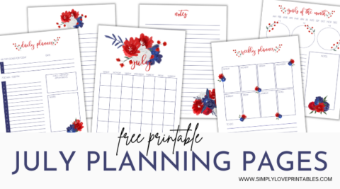 Free Printable July Planning Pages | Simply Love Printables