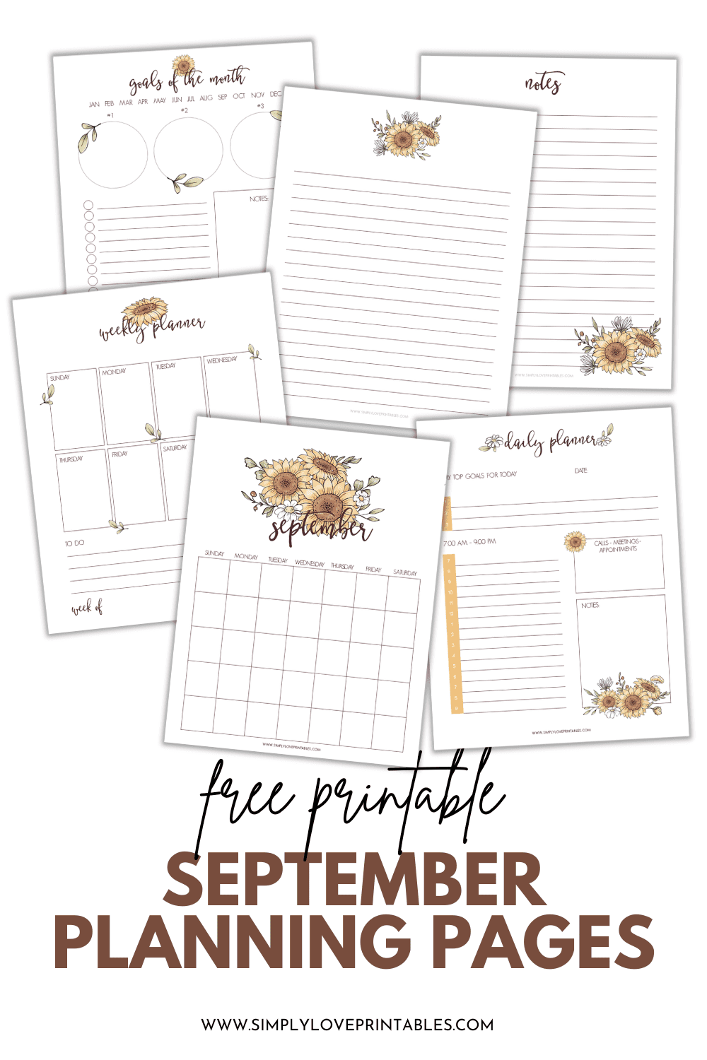Free Printable September Planning Page | Simply Love Printables
