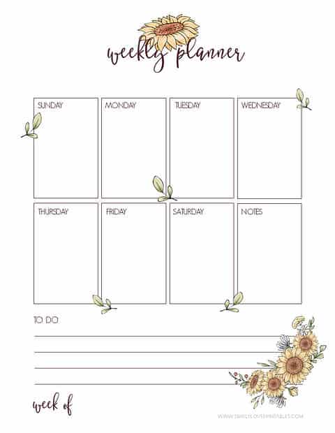 Free Printable September Planning Page | Simply Love Printables