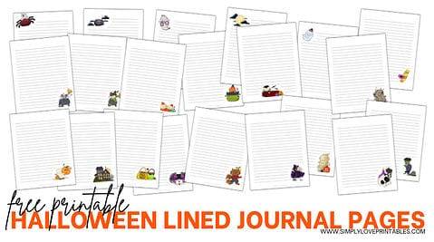 Free Halloween Lined Journal Pages | Simply Love Printables