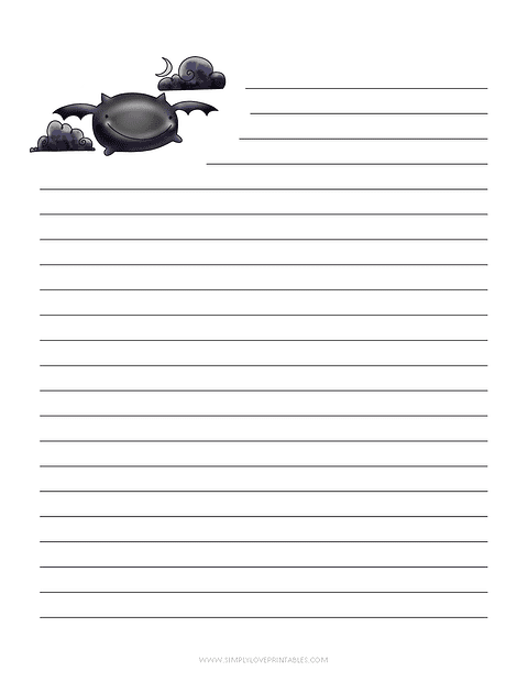 Halloween Lined Journal Pages (Free PDF Printables)