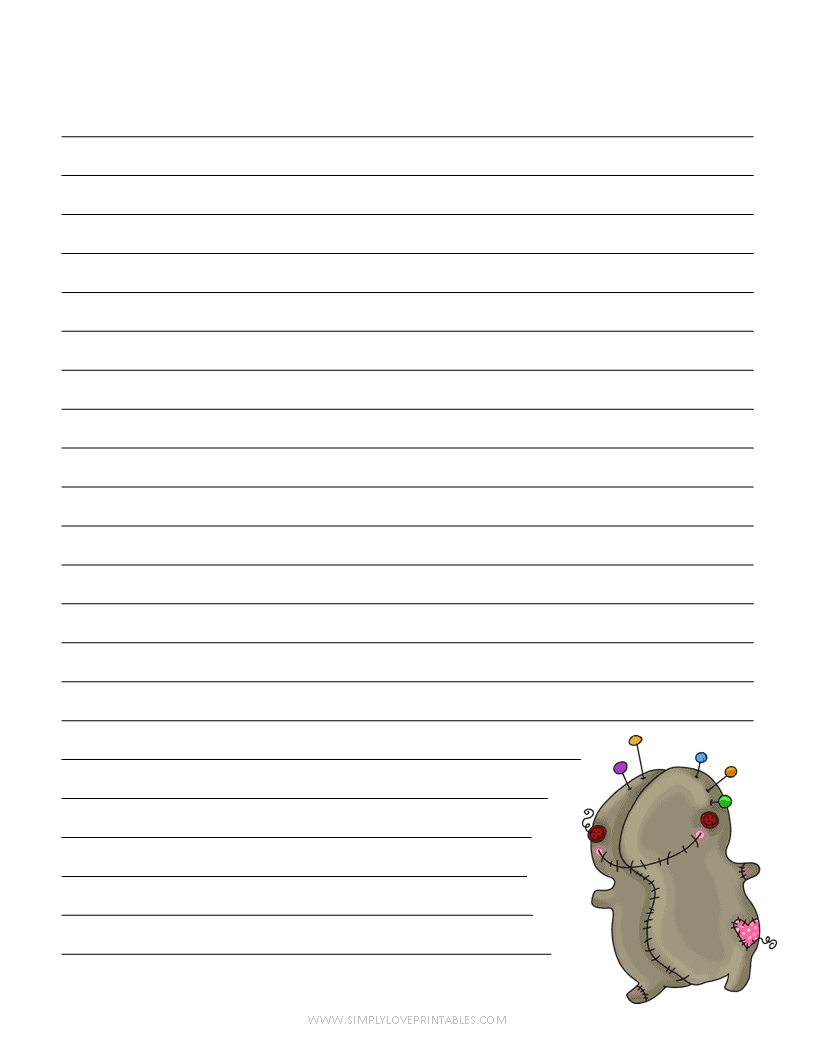 Free Halloween Lined Journal Pages Simply Love Printables