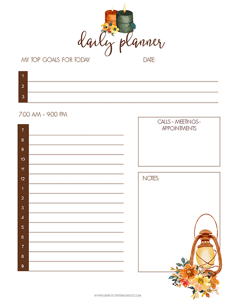 Free Printable October Planning Pages | Simply Love Printables