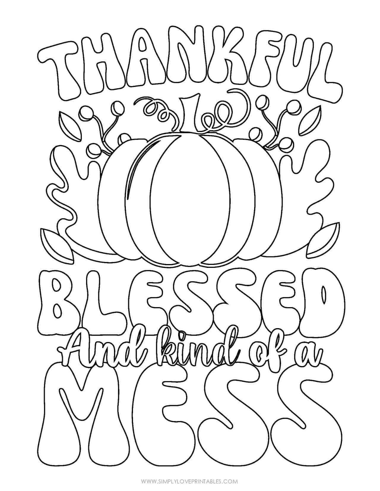 Thanksgiving Coloring Pages - Fun for All! | Simply Love Printables