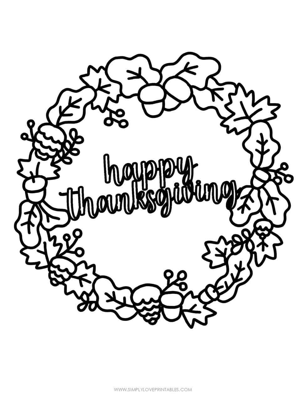 Thanksgiving Coloring Pages - Fun for All! | Simply Love Printables