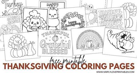 Thanksgiving Coloring Pages - Fun for All! | Simply Love Printables