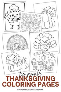 Thanksgiving Coloring Pages - Fun for All! | Simply Love Printables