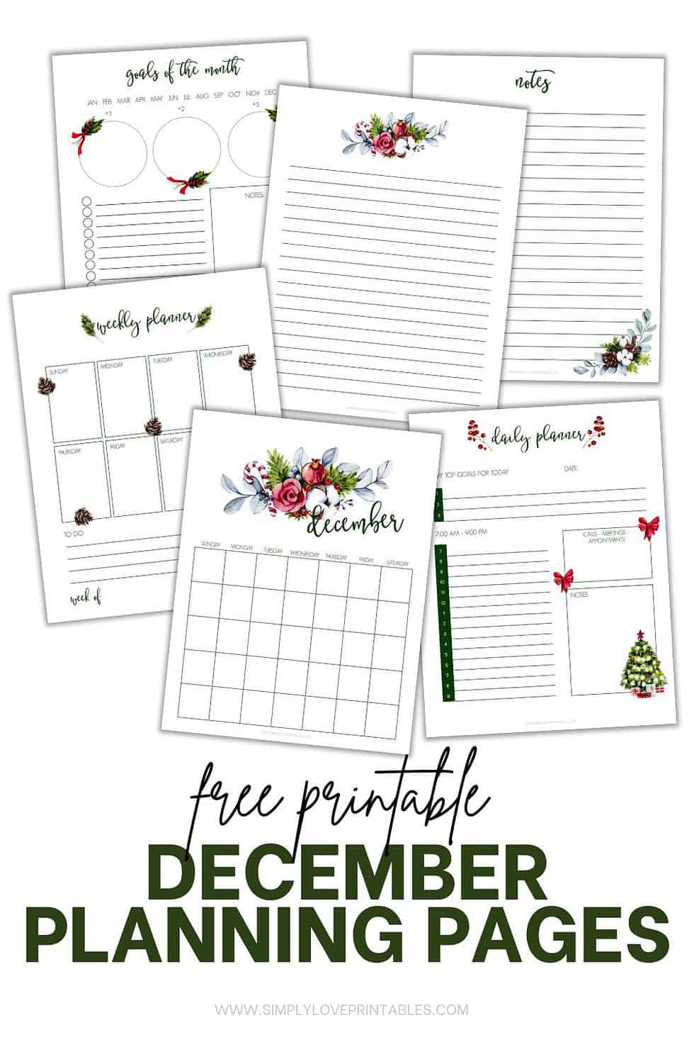 Free December Planning Pages | Simply Love Printables