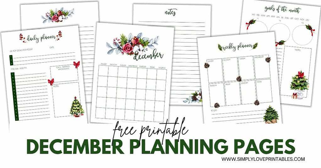 Free December Planning Pages | Simply Love Printables