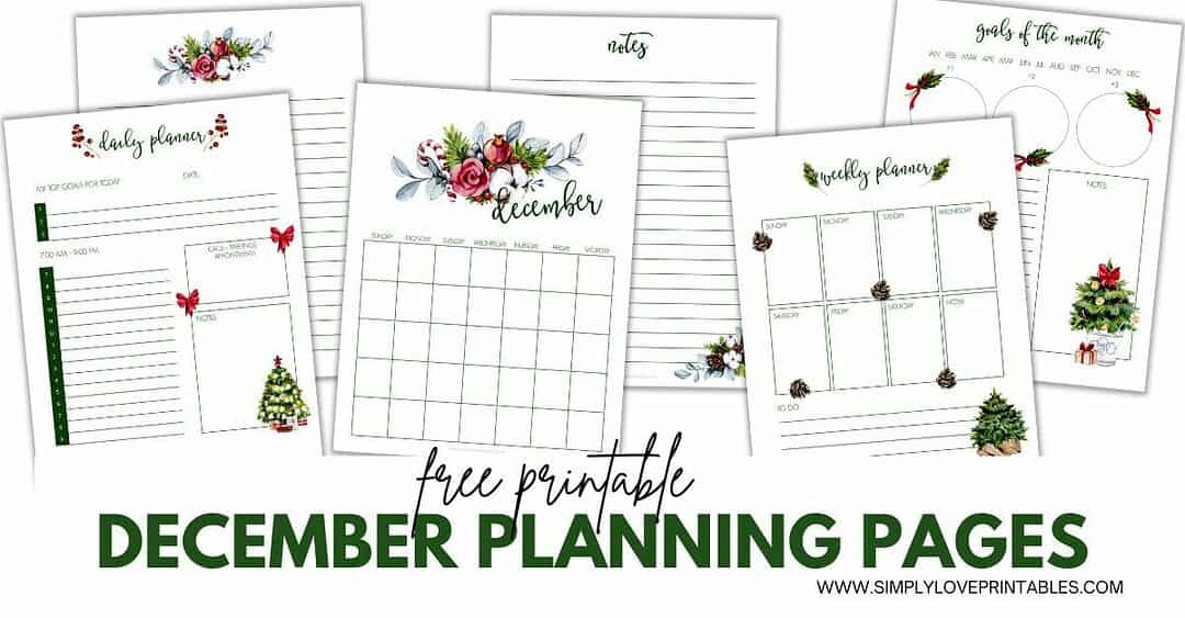 Free December Planning Pages | Simply Love Printables