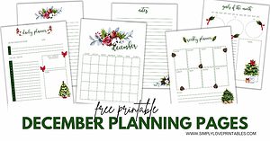 Free December Planning Pages | Simply Love Printables