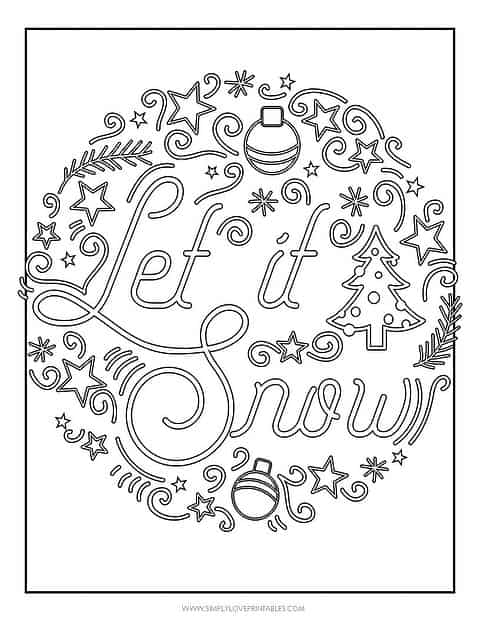 Free Printable Christmas Coloring Pages | Simply Love Printables