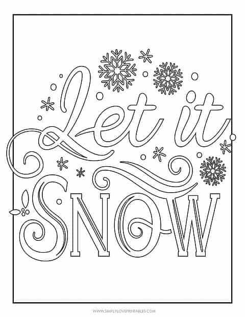 Free Printable Christmas Coloring Pages | Simply Love Printables