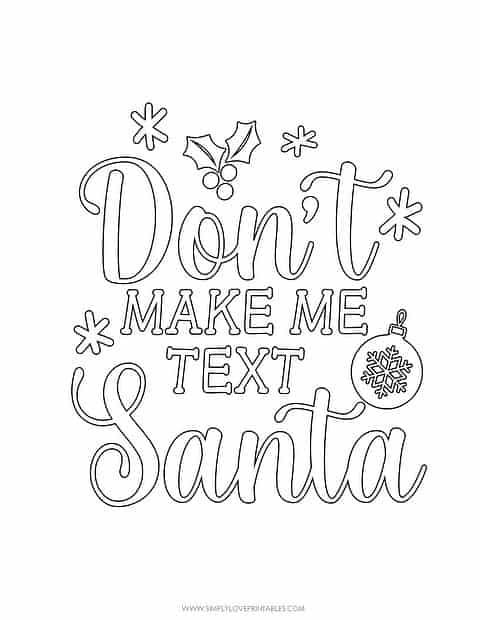 Free Printable Christmas Coloring Pages | Simply Love Printables