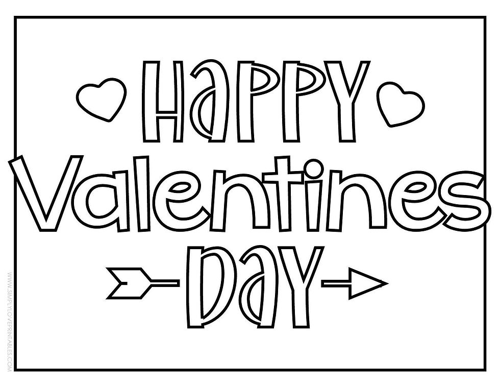 Free Valentine's Day Coloring Pages | Simply Love Printables