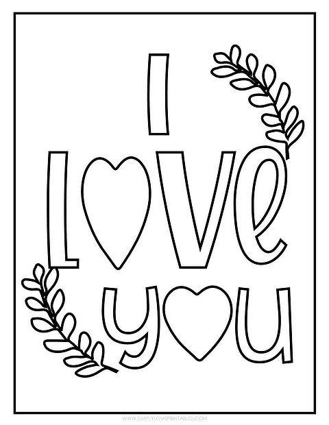 Free Valentine's Day Coloring Pages | Simply Love Printables