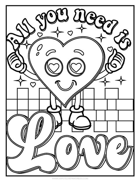 Free Valentine's Day Coloring Pages | Simply Love Printables