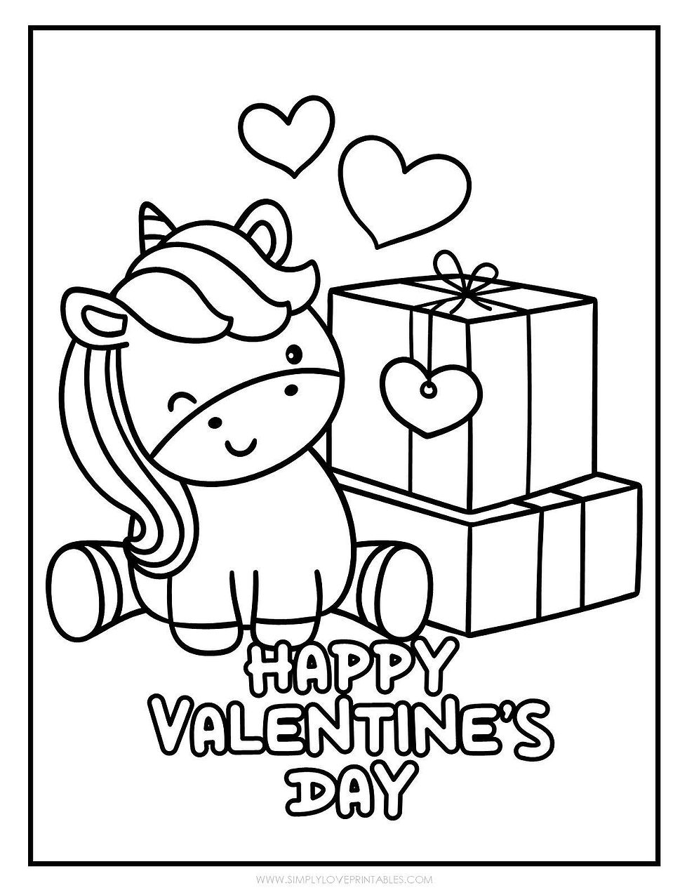 Free Valentine's Day Coloring Pages | Simply Love Printables