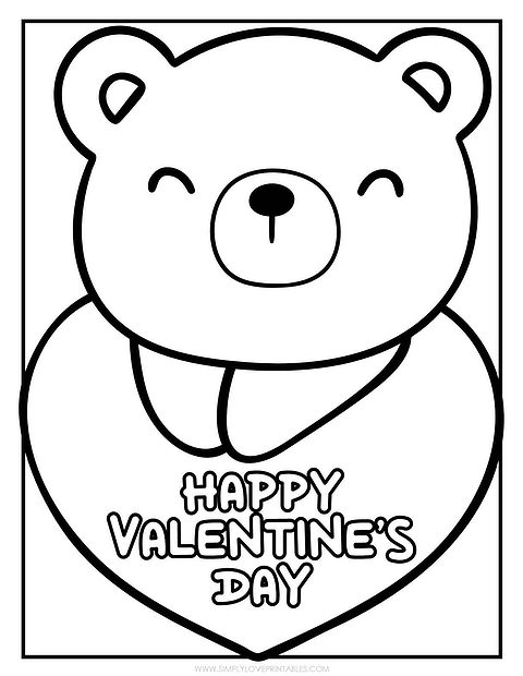 Free Valentine's Day Coloring Pages | Simply Love Printables