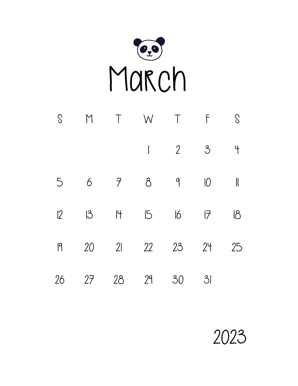 Free Printable March 2023 Calendars | Simply Love Printables