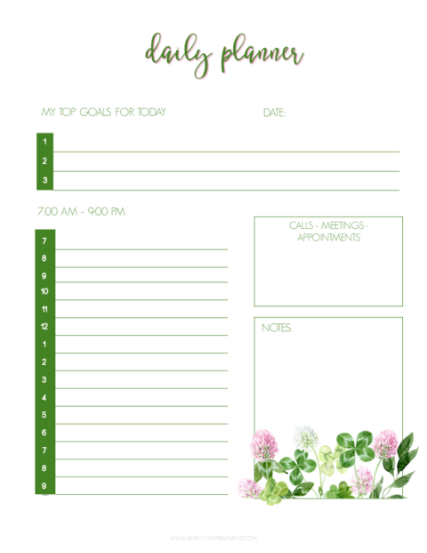 Free March Planning Pages | Simply Love Printables