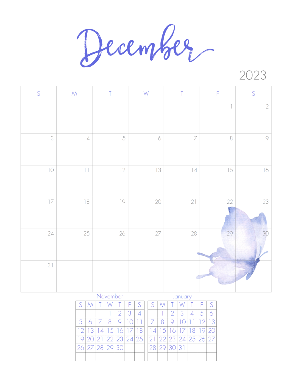 December 2023 Calendars | Simply Love Printables