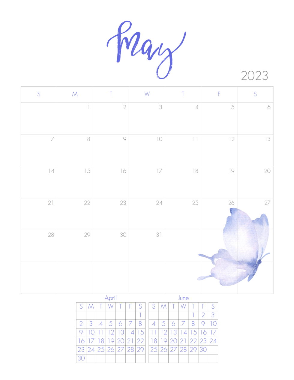 May 2023 Calendars | Simply Love Printables