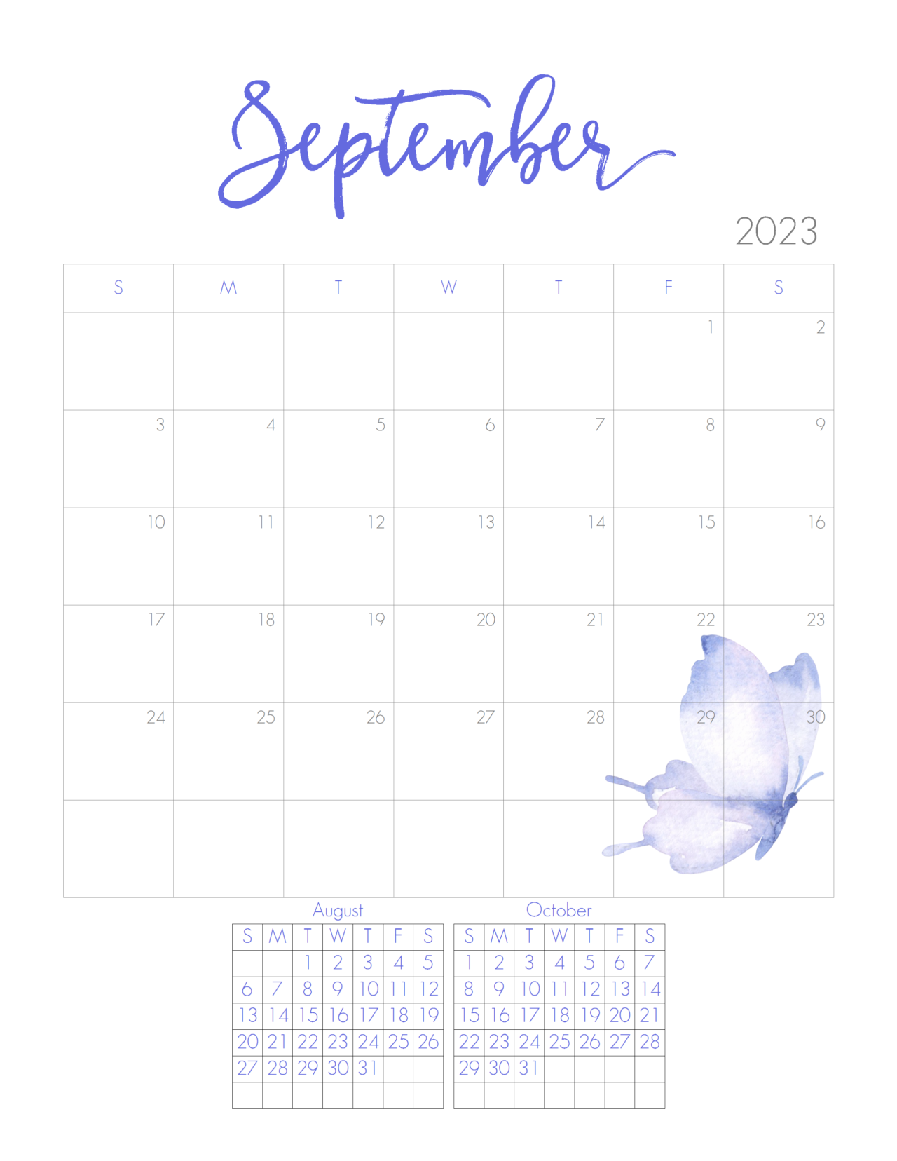 September 2023 Calendars | Simply Love Printables