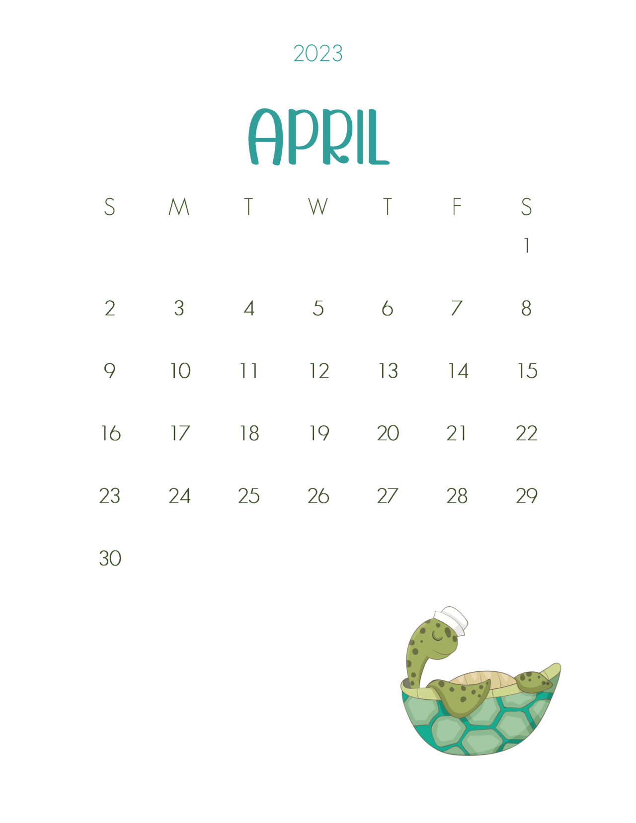 Free Printable April 2023 Calendars | Simply Love Printables