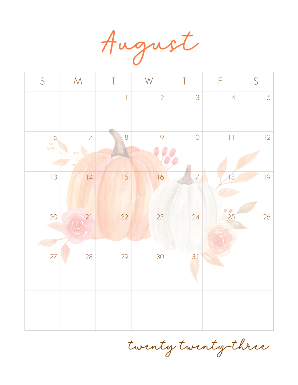 August 2023 Calendars | Simply Love Printables