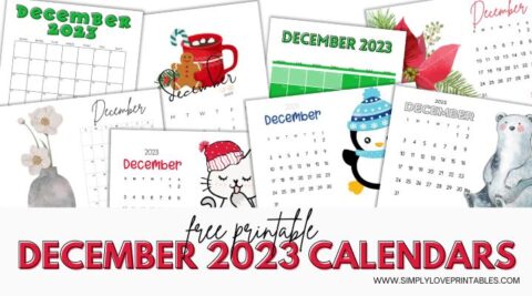 December 2023 Calendars | Simply Love Printables