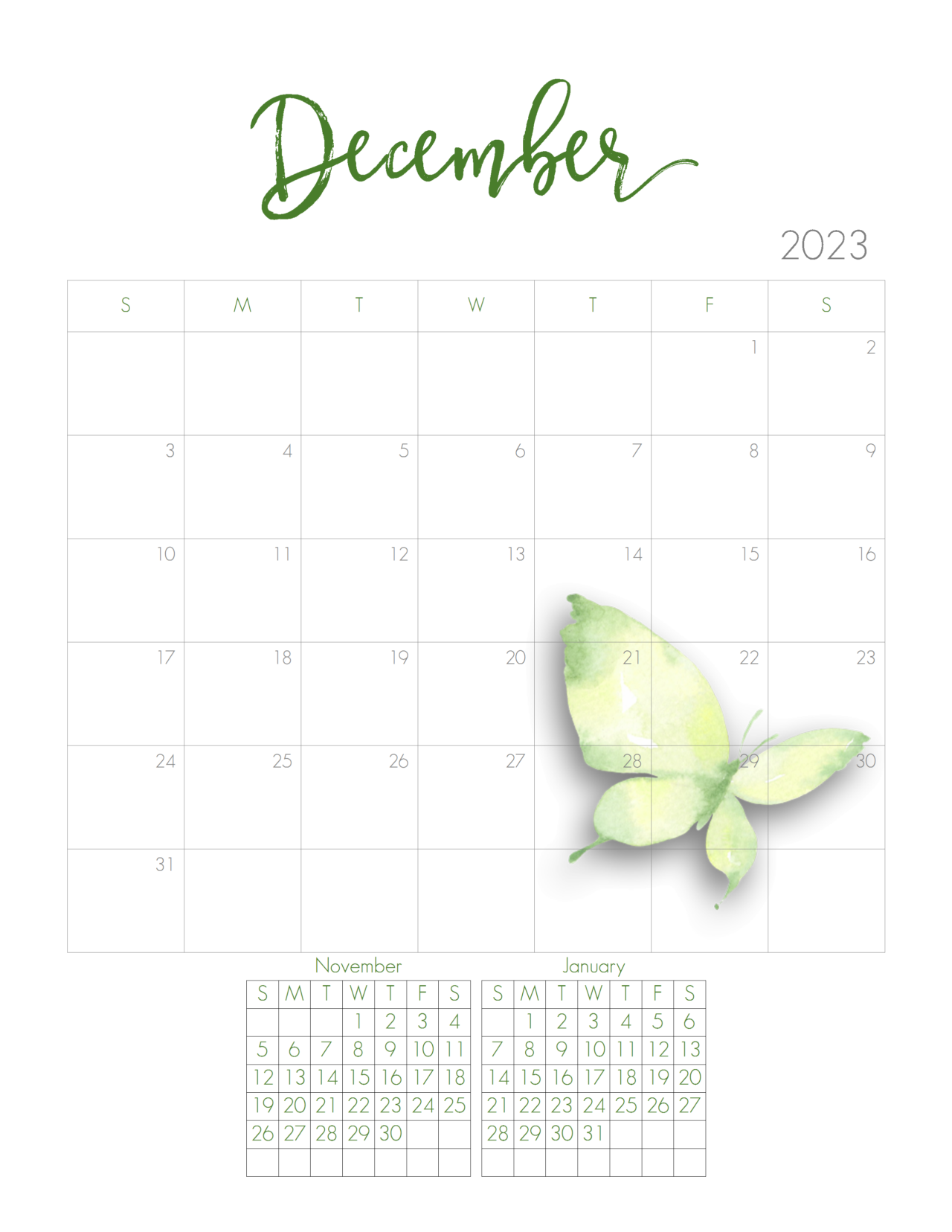 December 2023 Calendars | Simply Love Printables